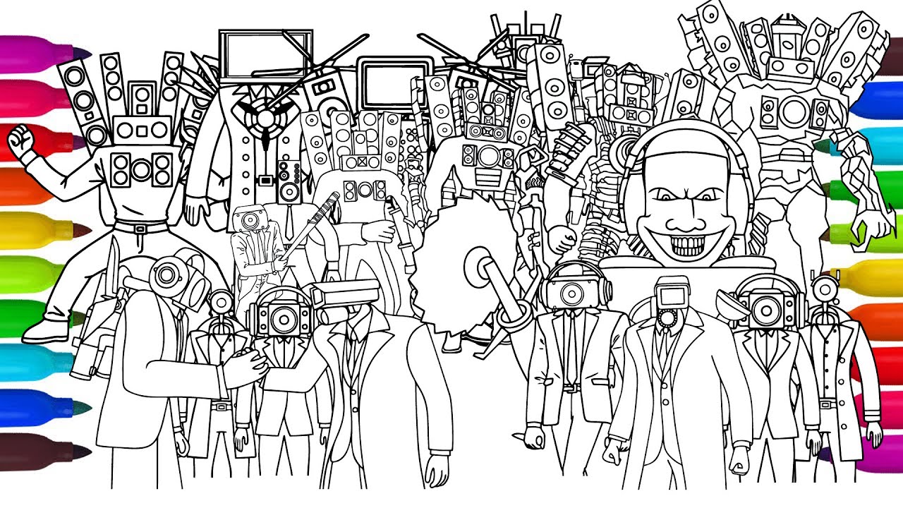 Skibidi Toilet - TITAN SPEAKERMAN & TITAN TV MAN Coloring Pages/How to ...