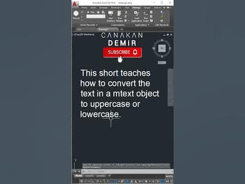 Convert The Text In A MText Object To Uppercase Or Lowercase #shorts - YouTube