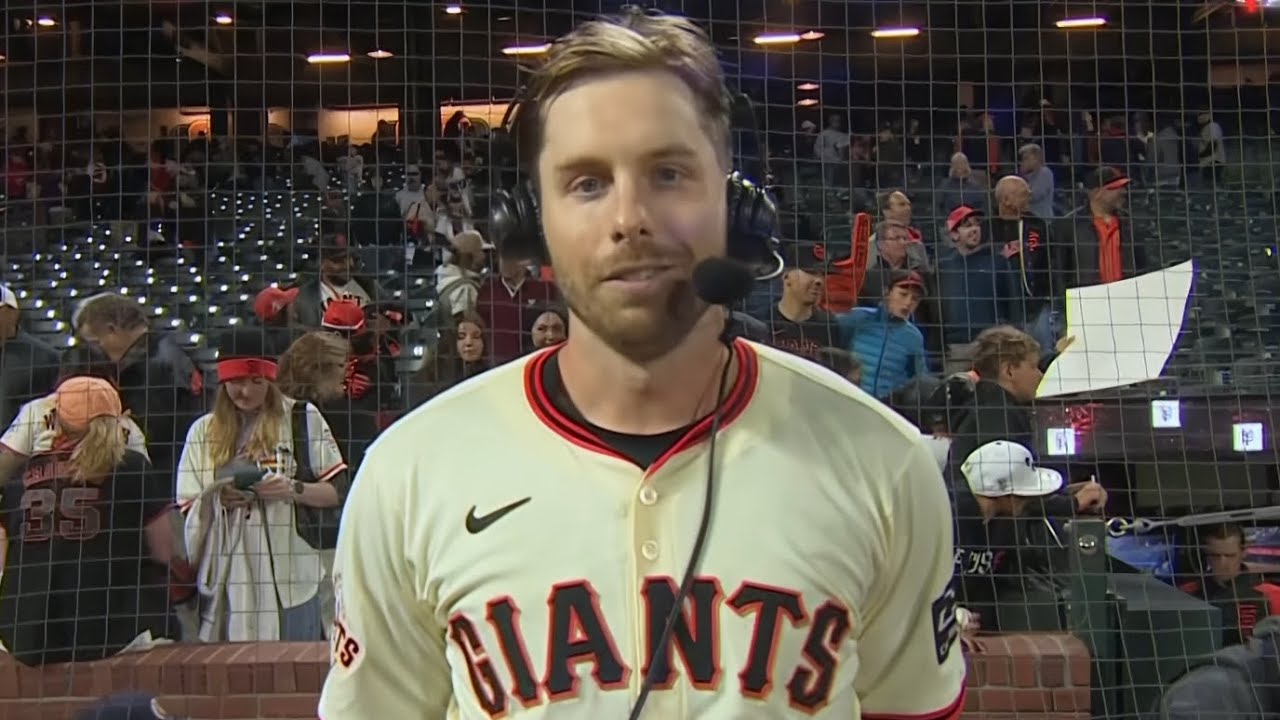 Austin Slater Postgame Interview after Hitting Walk Off Single - YouTube