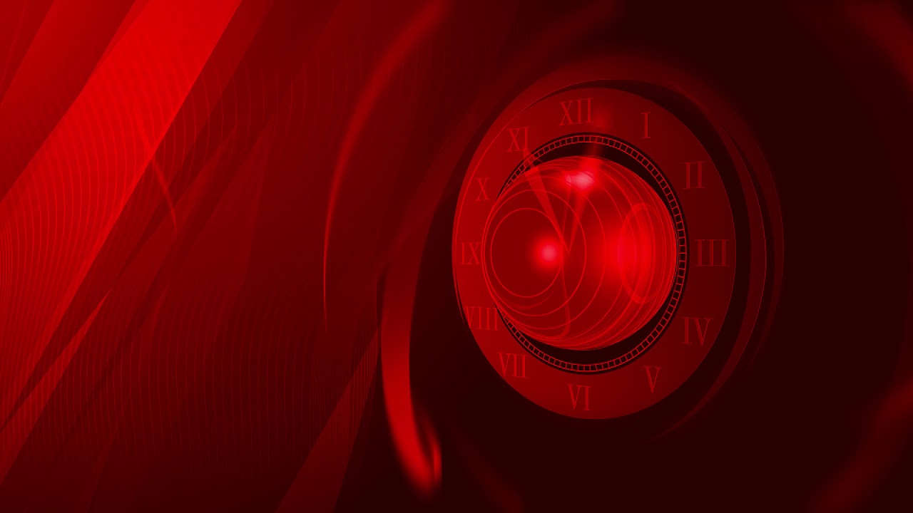 Free Abstract Video Background Loop: Red Clock - YouTube
