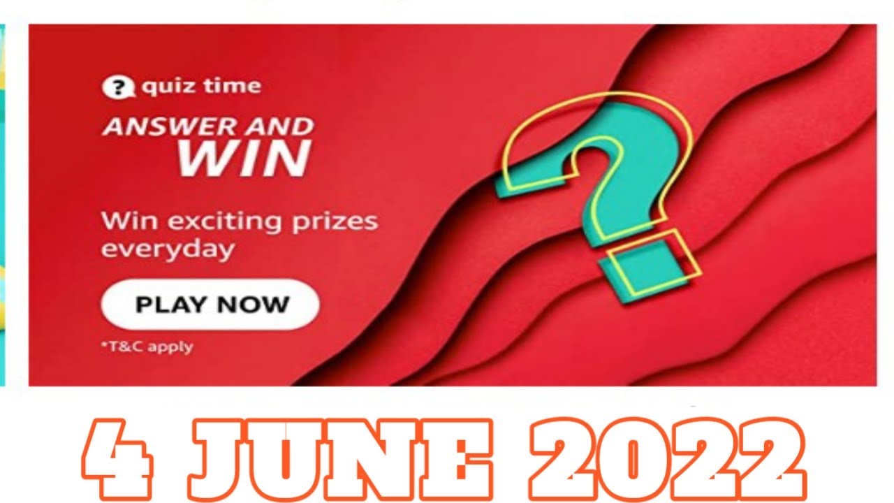 Amazon Funzone Quiz Answers Today| 4 June 2022 |Daily Quiz Time - YouTube