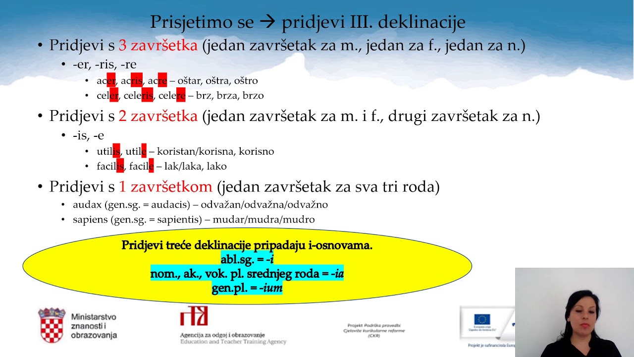 Latinski jezik, 1. r. SŠ (opća gimnazija) - Tarkvinije Prisko ptc. prez ...