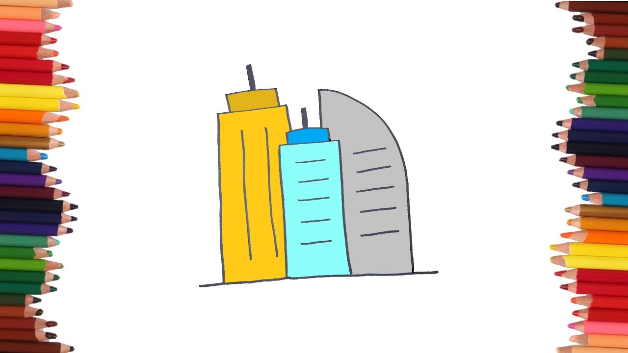 como dibujar edificios | Dibujos faciles - YouTube