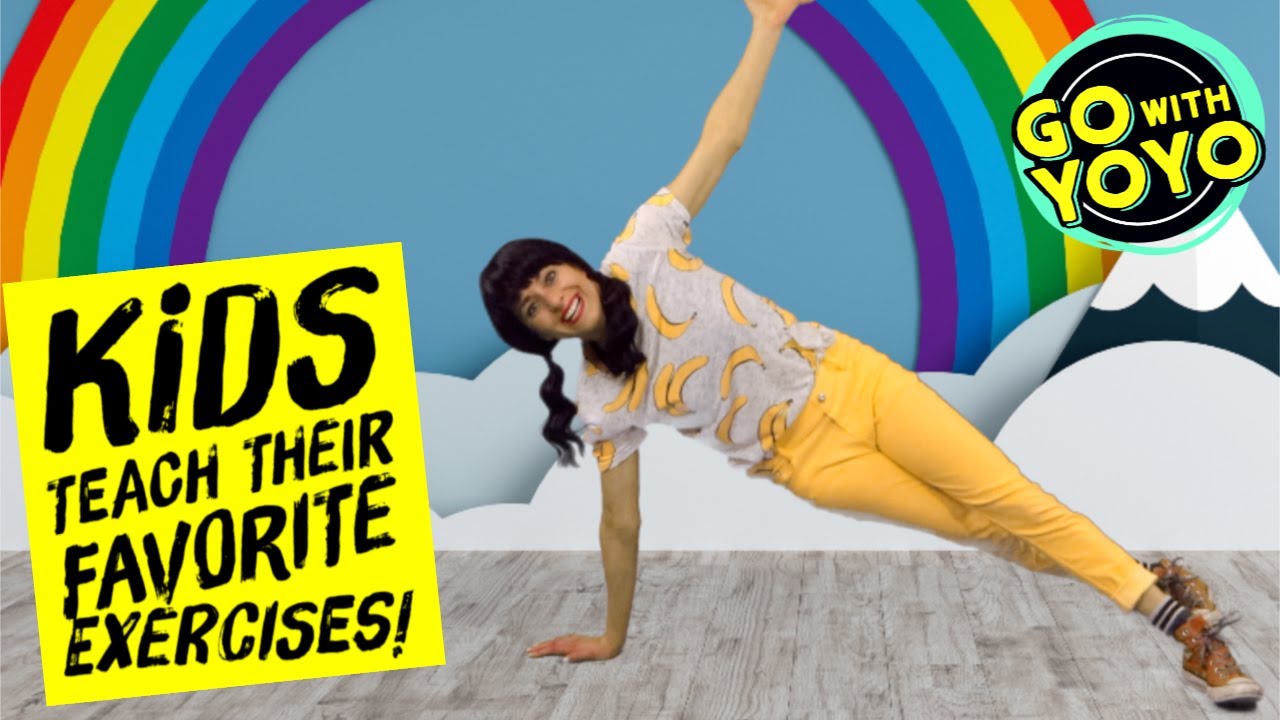 KIDS FAVORITE PE At Home Exercises! 💪Fitness and Yoga Videos | GO WITH ...