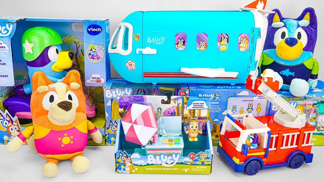 Bluey Toy Collection Unboxing Review ️ Bluey 3-in-1 Airplane ...