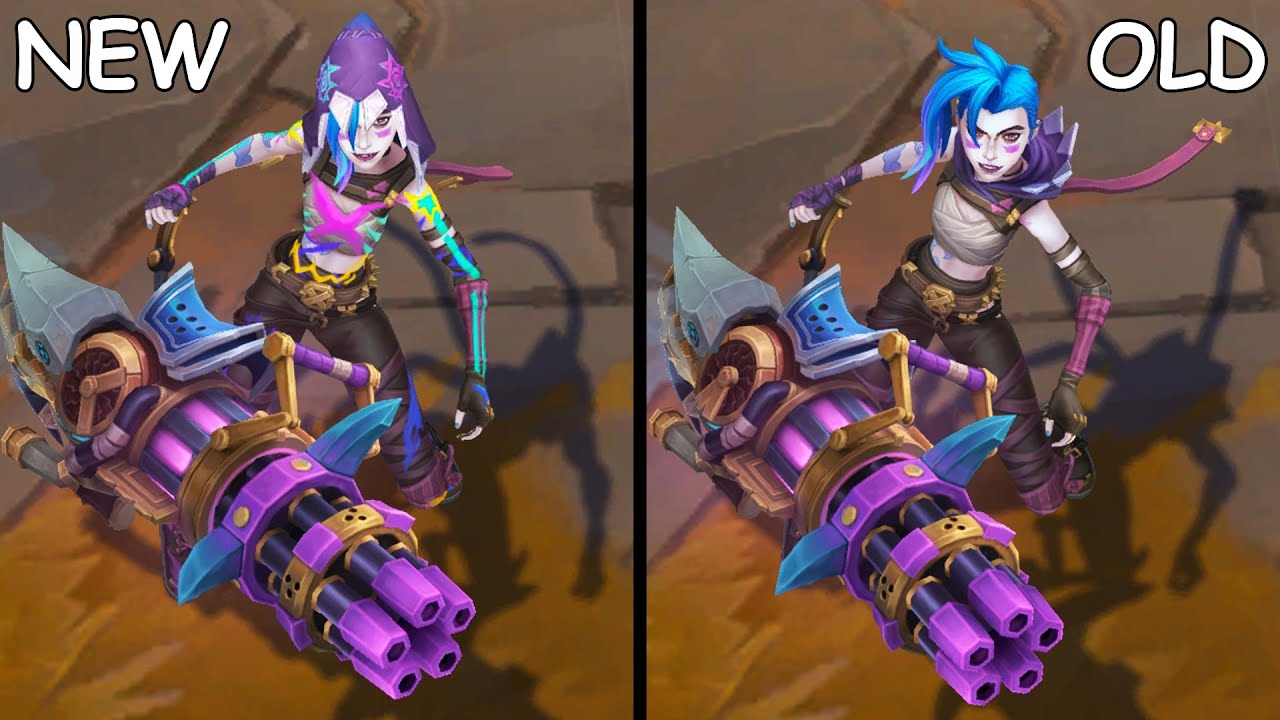 Arcane Fractured Jinx Got Changed - New vs Old Comparison (League of ...