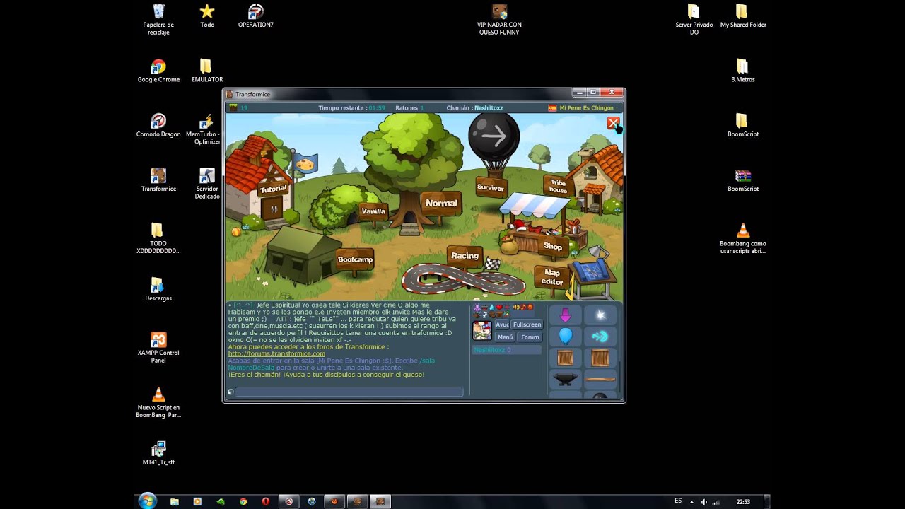 Transformice HACK Nadar con queso - YouTube