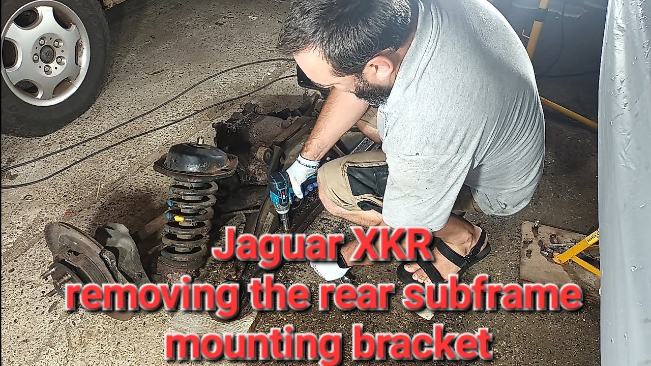 Jaguar XKR | Rear suspension rebuild part 09 Removing rear subframe ...