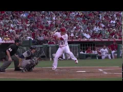 Mike Trout MLB slow motion instant replay baseball swing 15 HR FB - YouTube