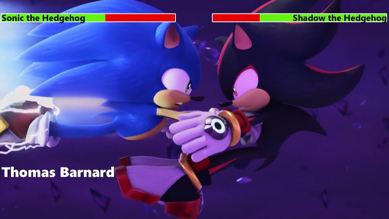 Sonic the Hedgehog vs. Shadow the Hedgehog with healthbars 3/4 - YouTube