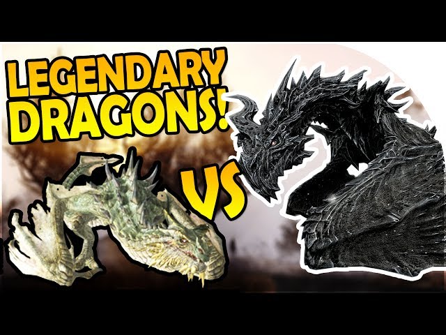 Skyrim Alduin Vs Legendary Dragon