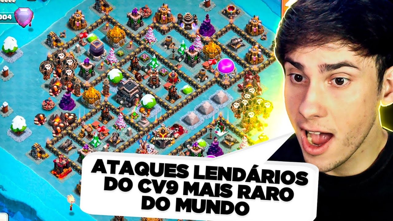 CV9 LENDÁRIO ÚNICO E MUITO RARO NO CLASH OF CLANS!! - YouTube