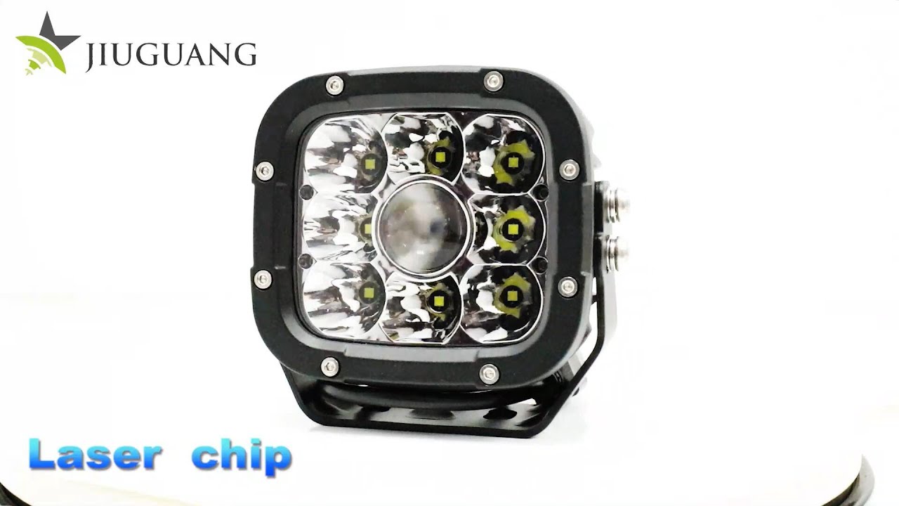 5 Inch Rectangle Off Road Laser Driving Lights JG L050 - YouTube