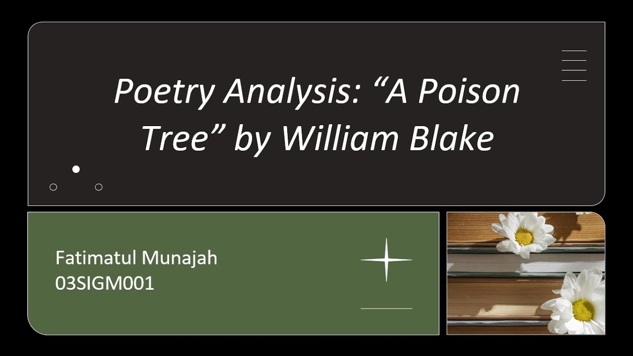 Poetry Analysis: A Poison Tree by William Blake | by Fatim | Final Exam ...