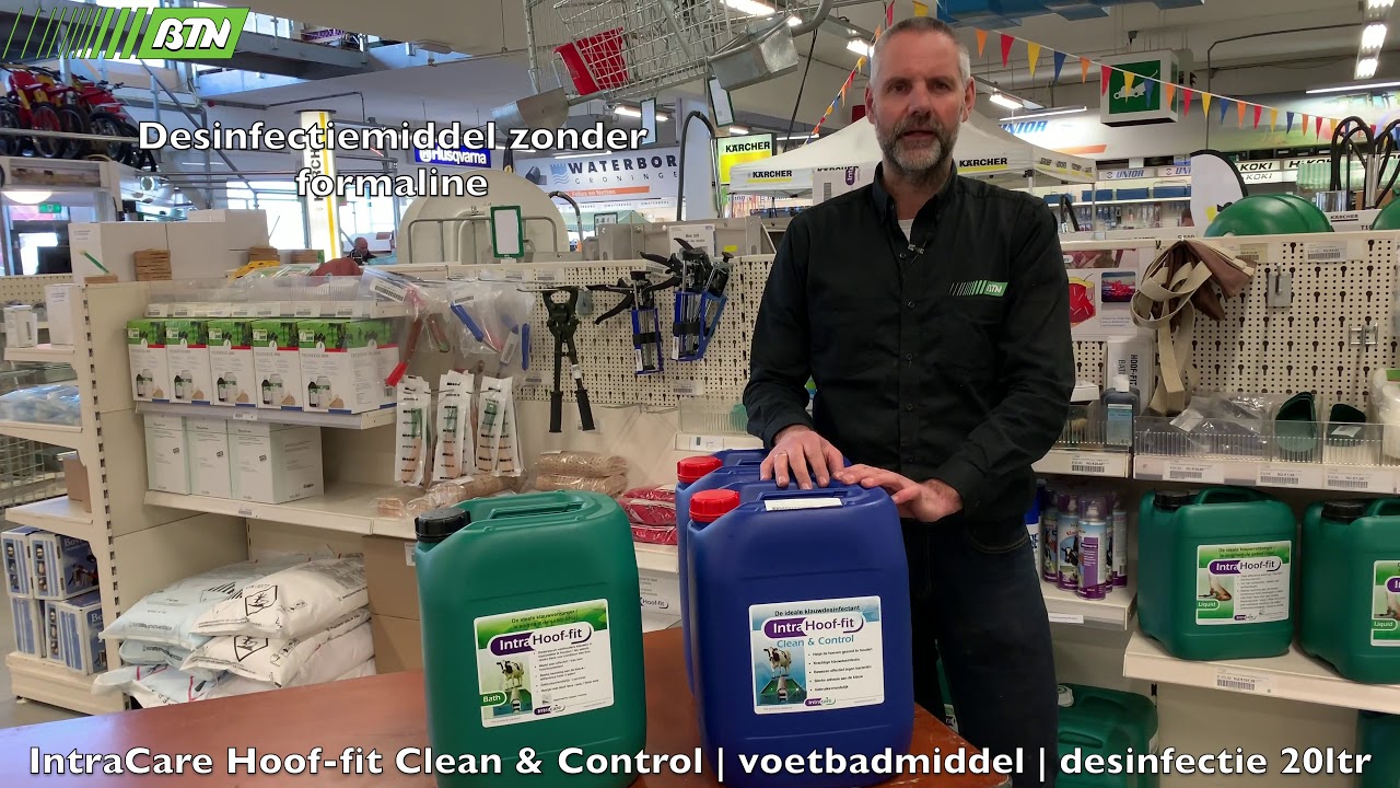 IntraCare Hoof-fit Clean & Control | voetbadmiddel | desinfectie 20 ltr ...