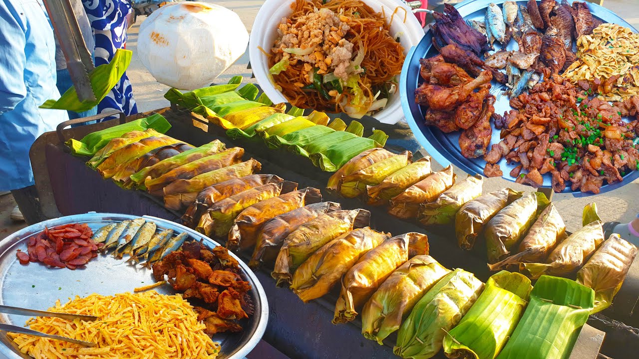 Cheap Breakfast And Snack Cost 0.12USD Up - Cheap Street Food In Front ...