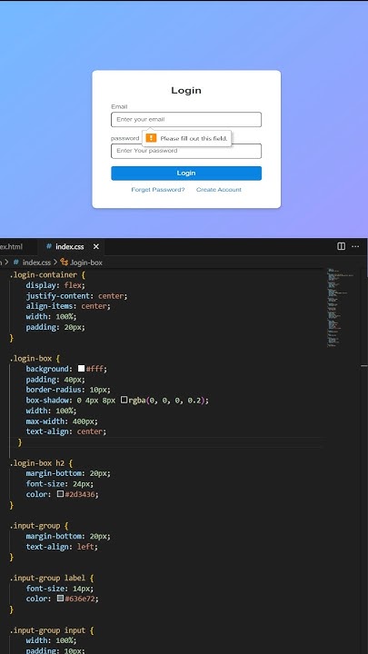 Login Page html css #shorts - YouTube