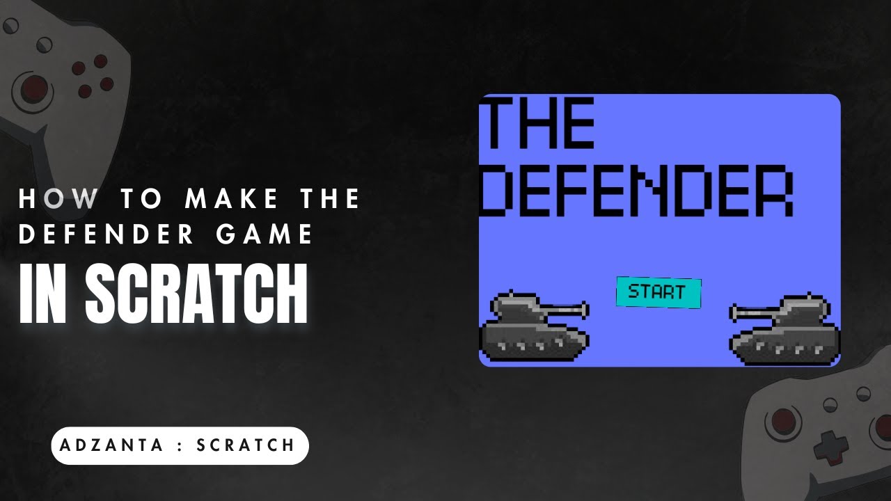 Tutorial game defender in scratch 3.0 by adzanta - YouTube