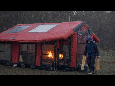 YOĞUN YAĞIŞTA ŞİŞME VİLLAMIZLA KONFORLU KAMP