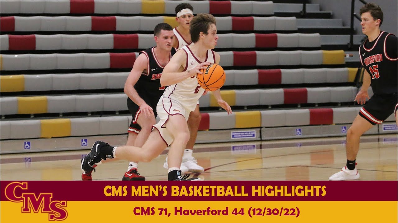CMS Men's Basketball Highlights vs. Haverford - YouTube