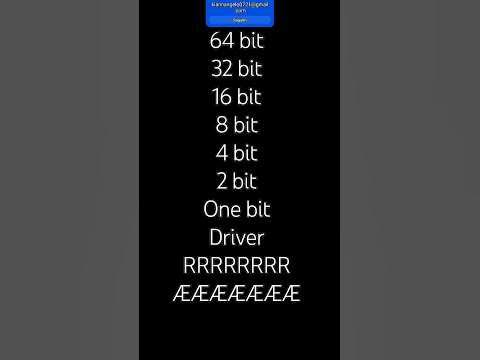 64 bit 32 bit 16 bit 8 bit 4 bit 2 bit 1 bit ¼ bit ⅕ bit ⅛ bit ⅒ bit - YouTube