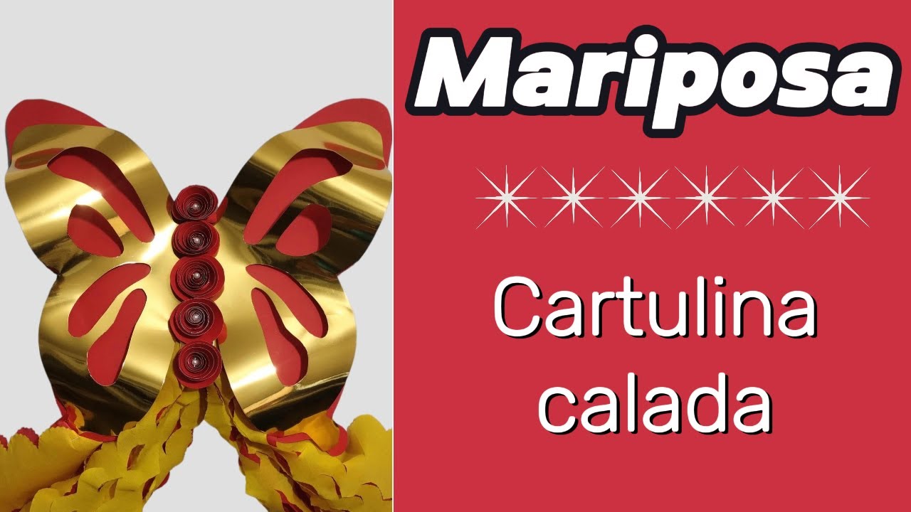 Mariposa calada con cartulina ️..molde gratis (En vivo 🔴🎥) - YouTube