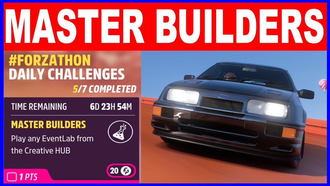 Forza Horizon 5 MASTER BUILDERS Forzathon Daily Challenges Play any ...