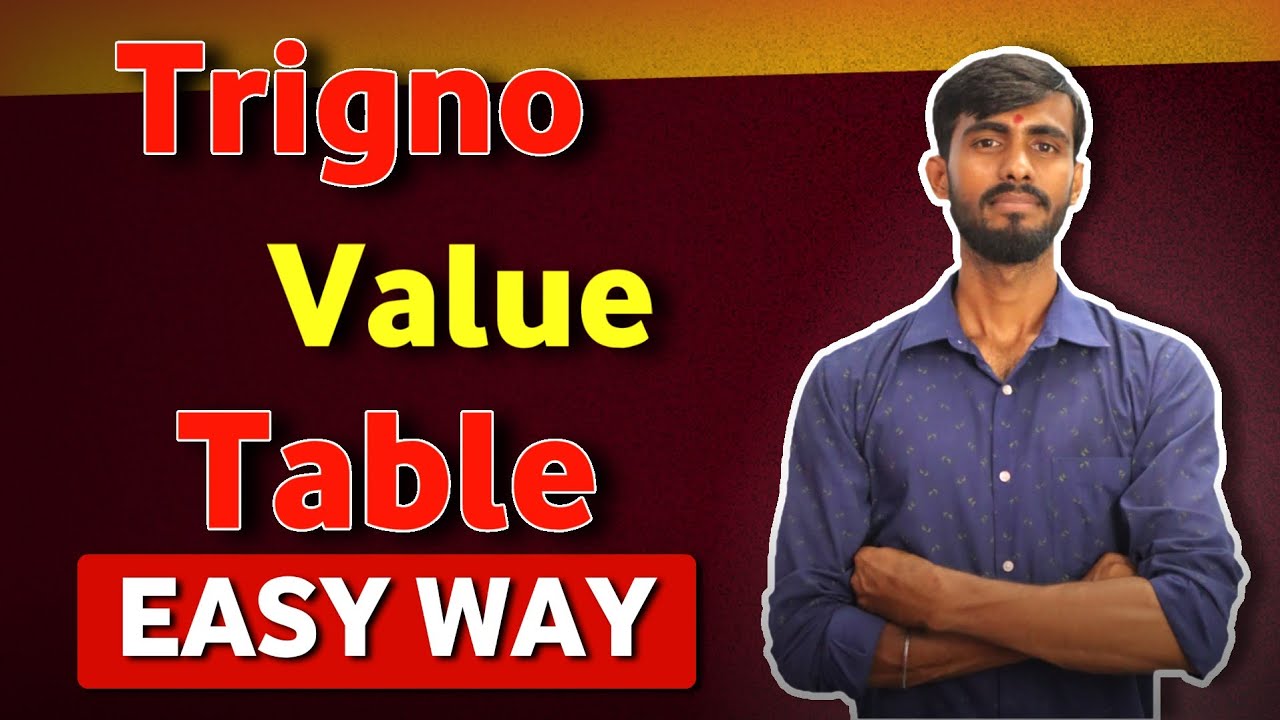 TRIGNO VALUE TABLE (easy way to learn ) - YouTube