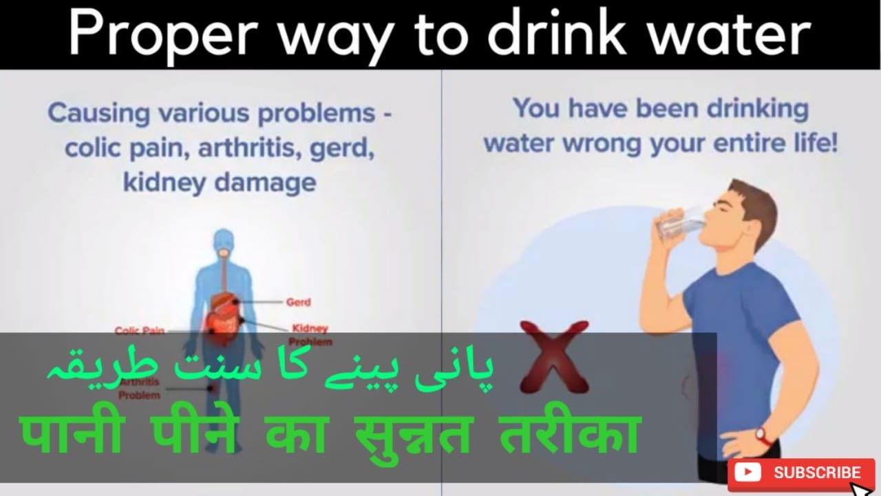 Right Way to Drink Water || पानी पीने का सुन्नत तरीका || پانی پینے کا ...