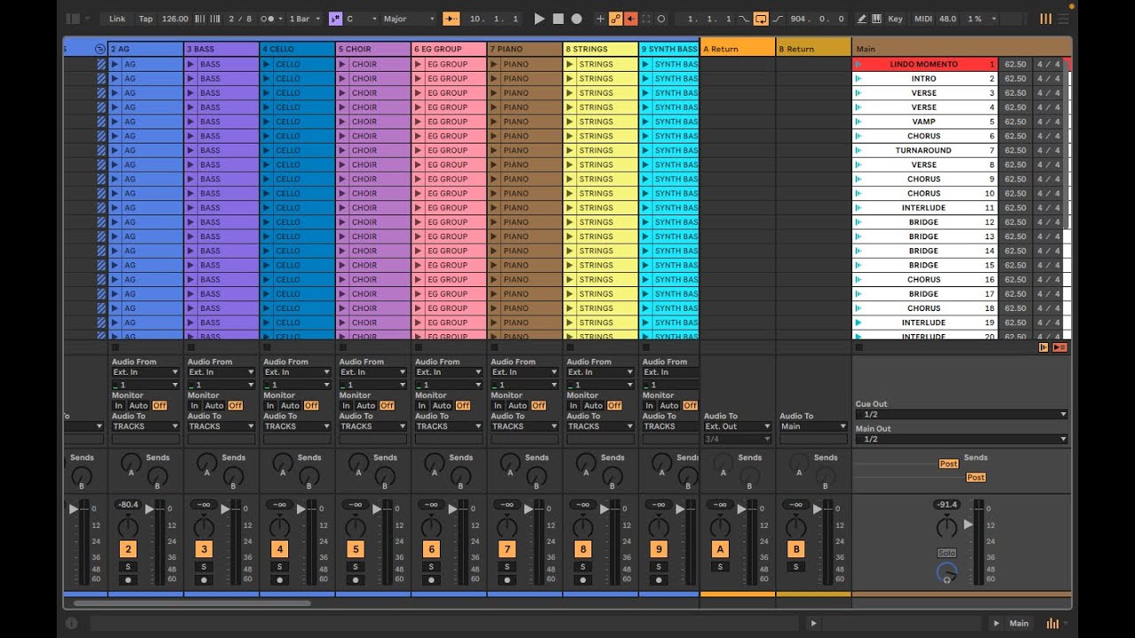Como dividir uma MULTITRACK em sessões no Ableton Live - YouTube