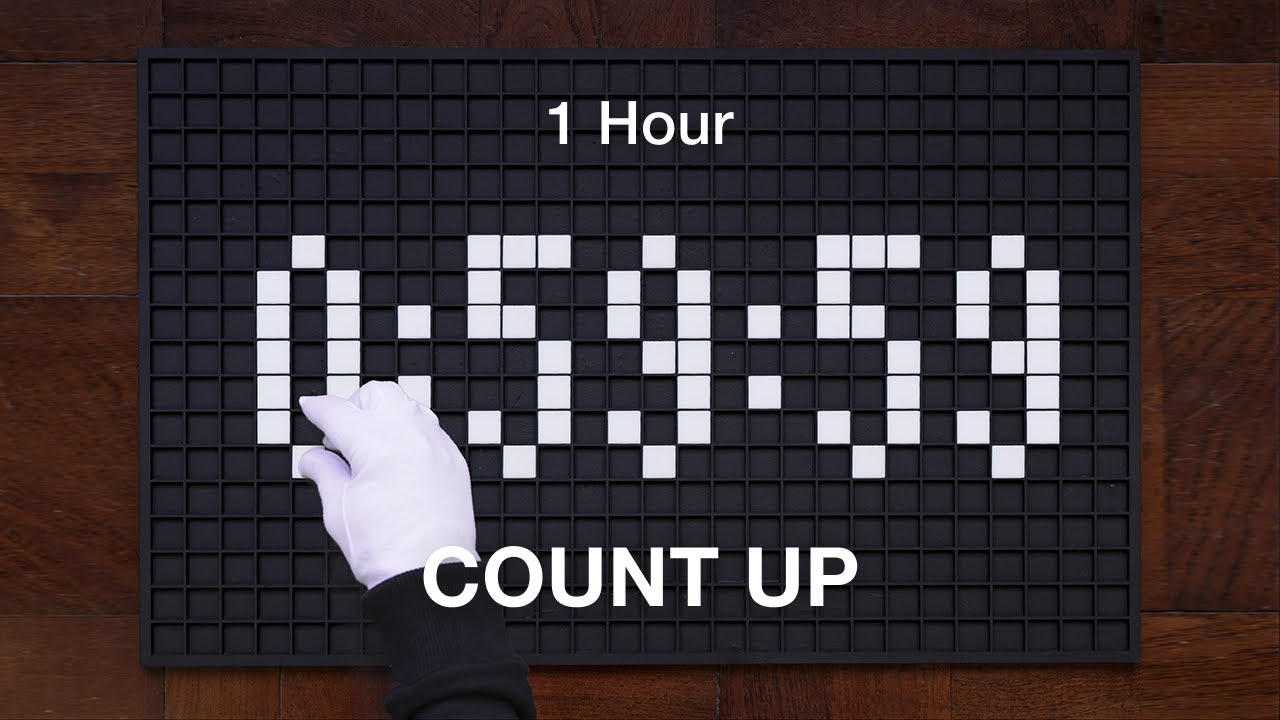 1-Hour Count Up Timer | Satisfying Pixel Art Animation - YouTube