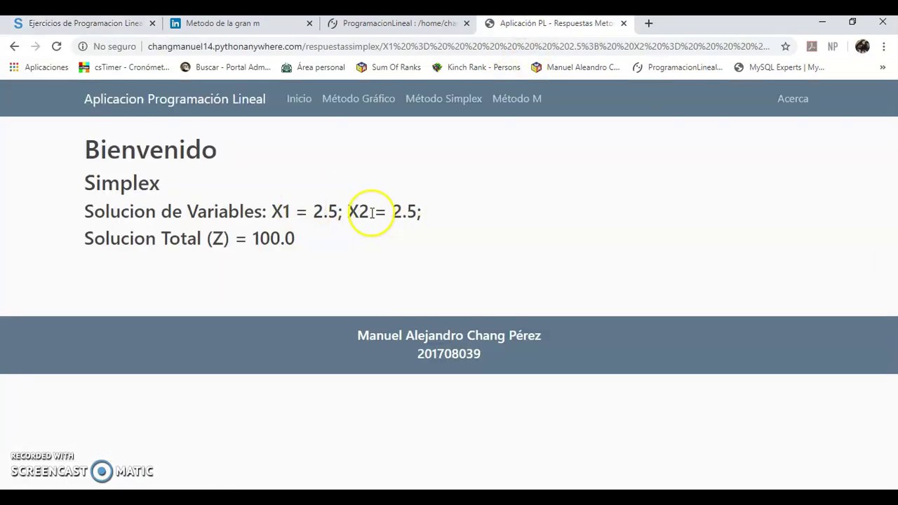 Software para Programación Lineal (Método Simplex y de la Gran M) - YouTube