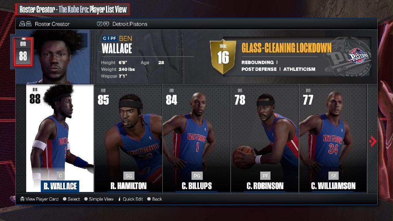 NBA 2K24: Detroit Pistons 2002-03 classic team (PS5) - YouTube