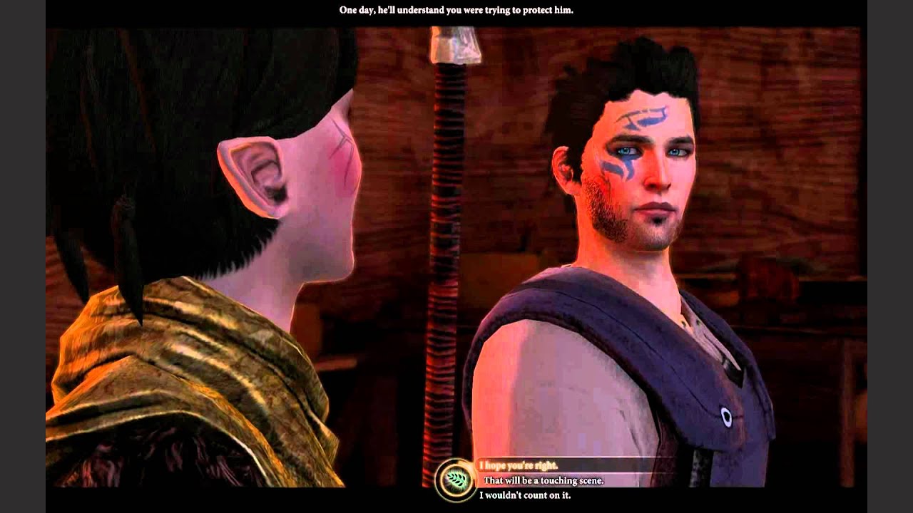 Dragon Age 2 - Merrill and Hawke talking about Carver - YouTube