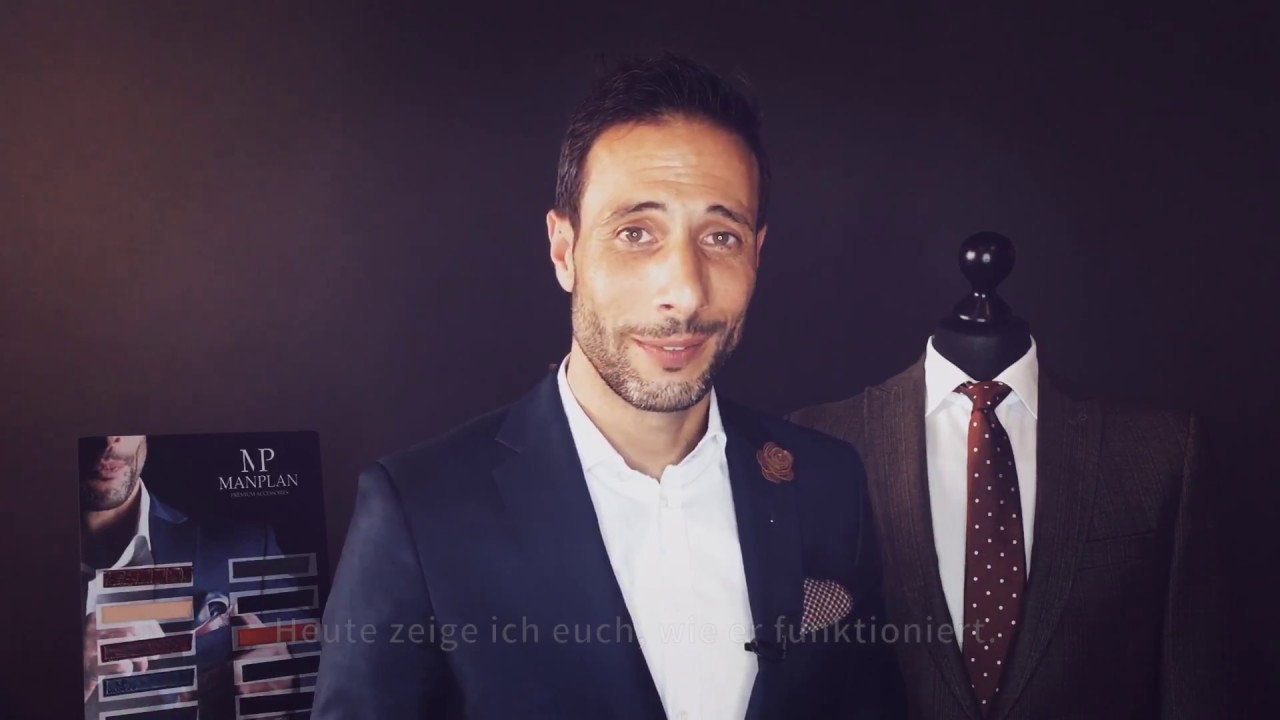 Manuel Planella erklärt den ManPlan Einstecktuch-Halter - YouTube
