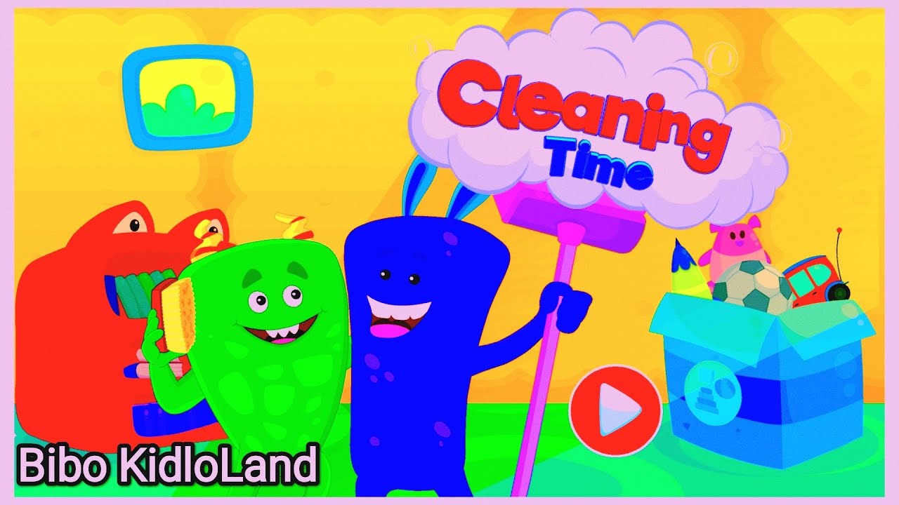 Chomping Monster Learns to Clean with Bibo KidloLand - YouTube