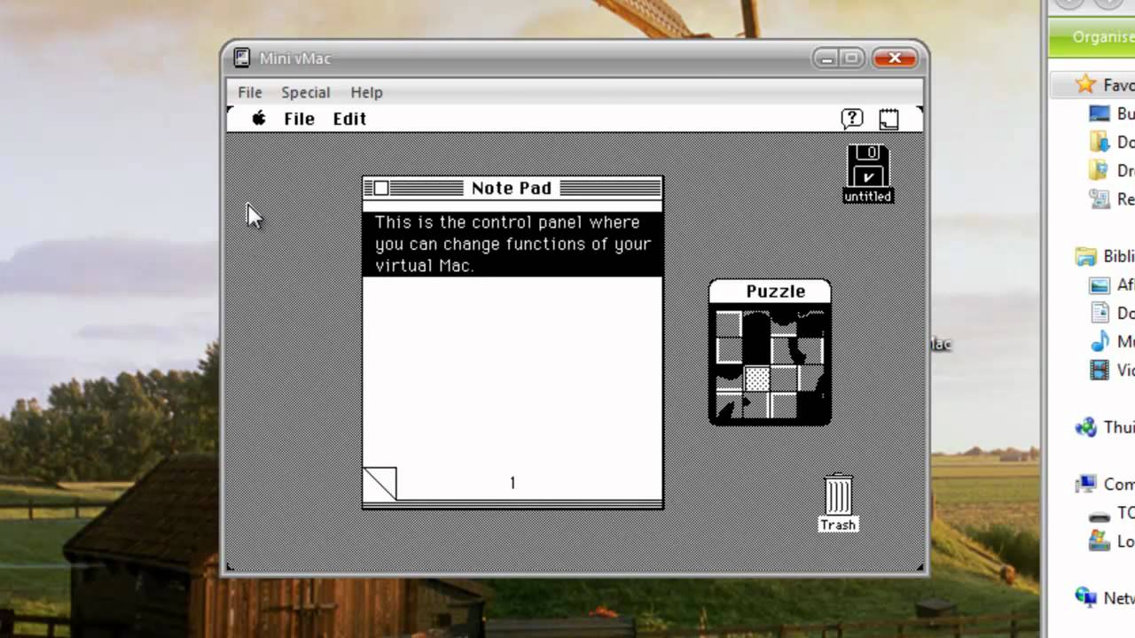 Mini vMac: System 7.0.1 - YouTube