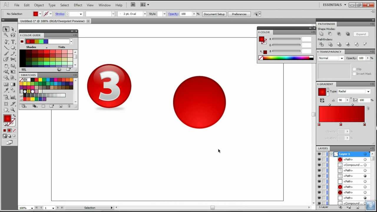 Adobe Illustrator CS5 Simple Icon Logo Design TUTORIAL-part1 - YouTube
