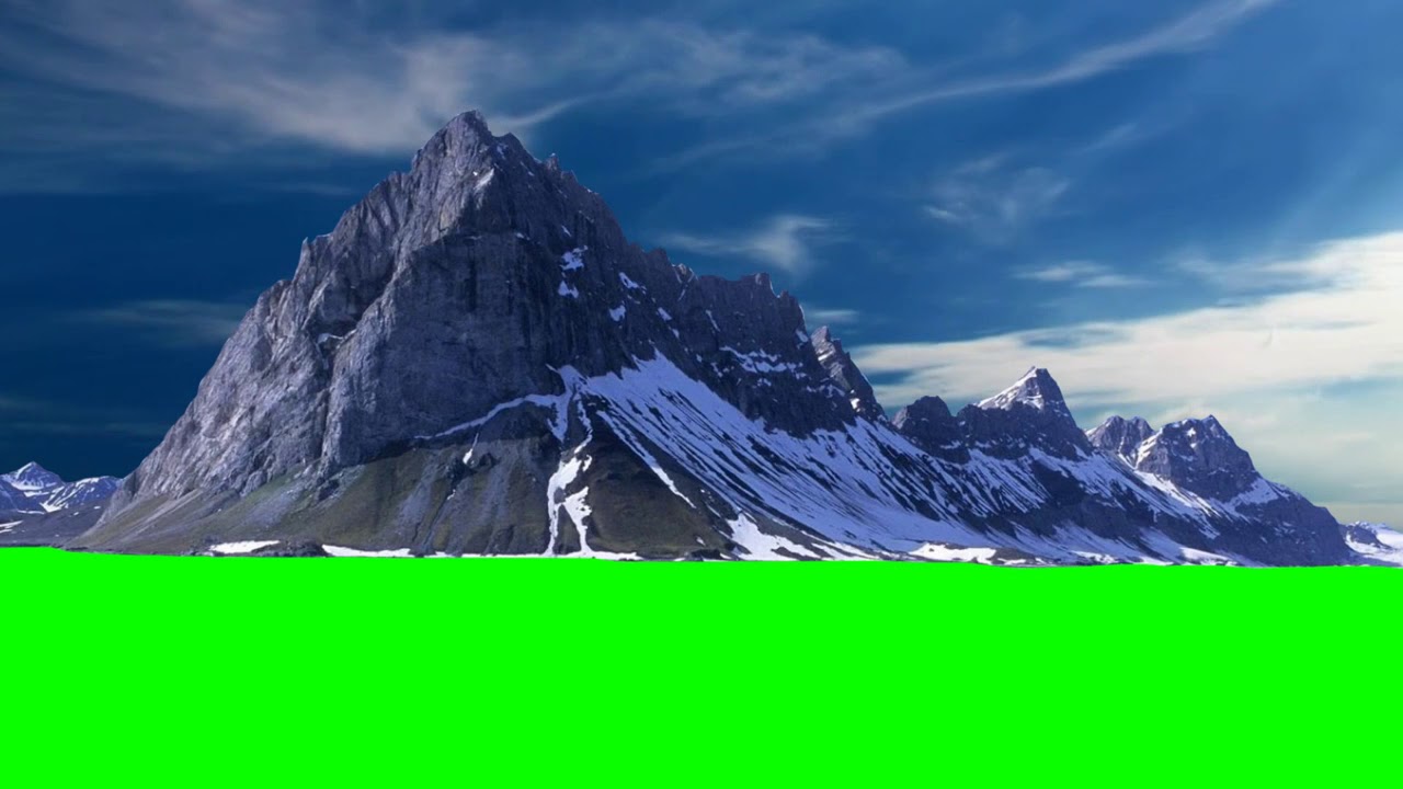 mountain in green screen free stock footage 1280x720 - YouTube