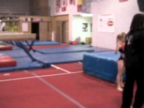 front handspring front layout drill #1 - YouTube