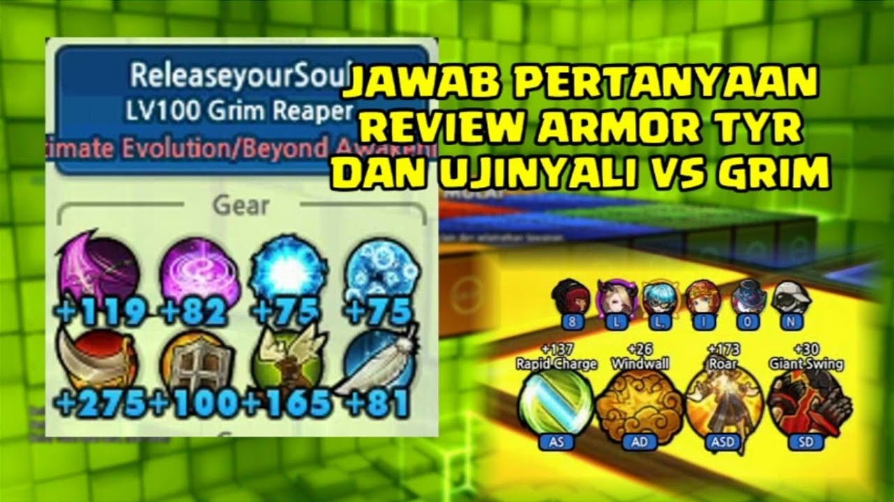 lost saga review armor TYR, jawab pertanyaan, ujinyali lawan grim - YouTube