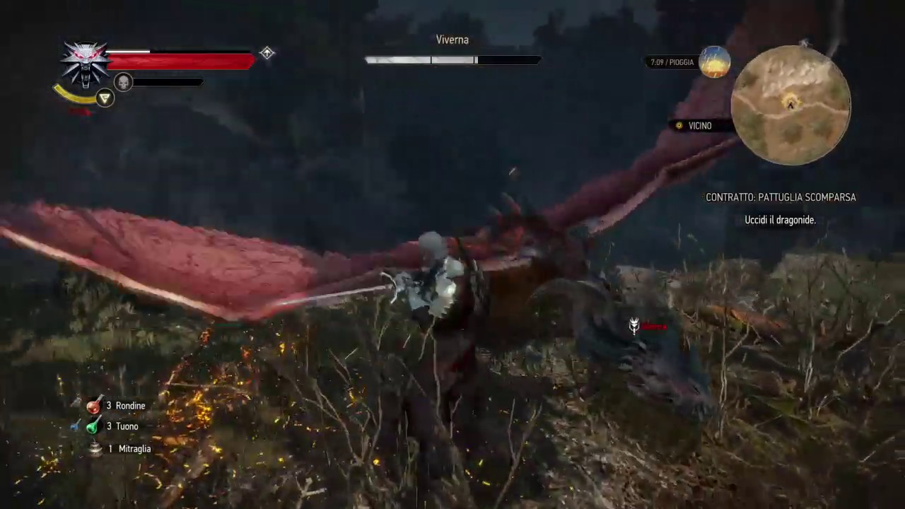 The Witcher 3: JJ10 Vs Viverna (Pattuglia scomparsa) - YouTube