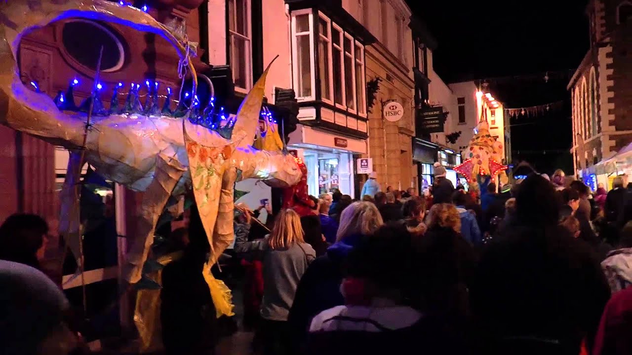 Lumiere procession Keswick Christmas lights 2013 - YouTube