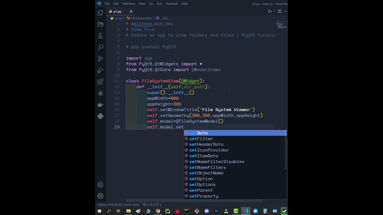 Create an app to view folders and files | PyQt5 #short - YouTube