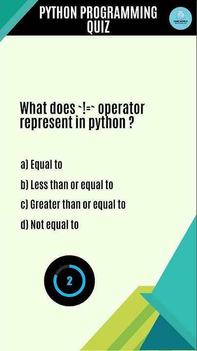 Python Quiz Series @FAMEWORLDEDUCATIONALHUB #quiz #ytshort #pythonquiz - YouTube