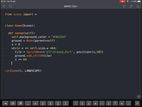 Pythonista game on Ipad - part 3: the player - YouTube