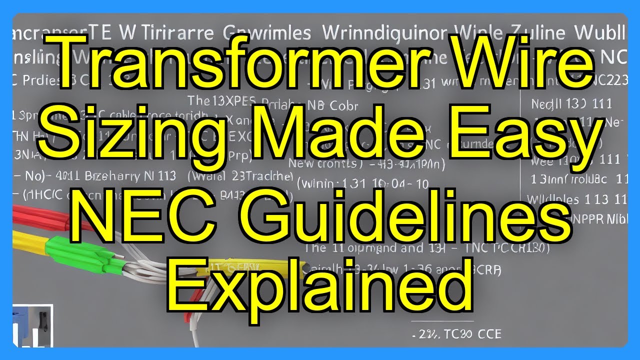 Transformer Wire Sizing Made Easy NEC Guidelines Explained - YouTube