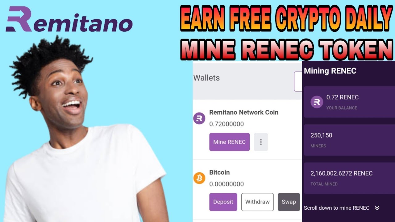 New Free Crypto Mining 2021 Without Investment, Remitano Free Renec ...