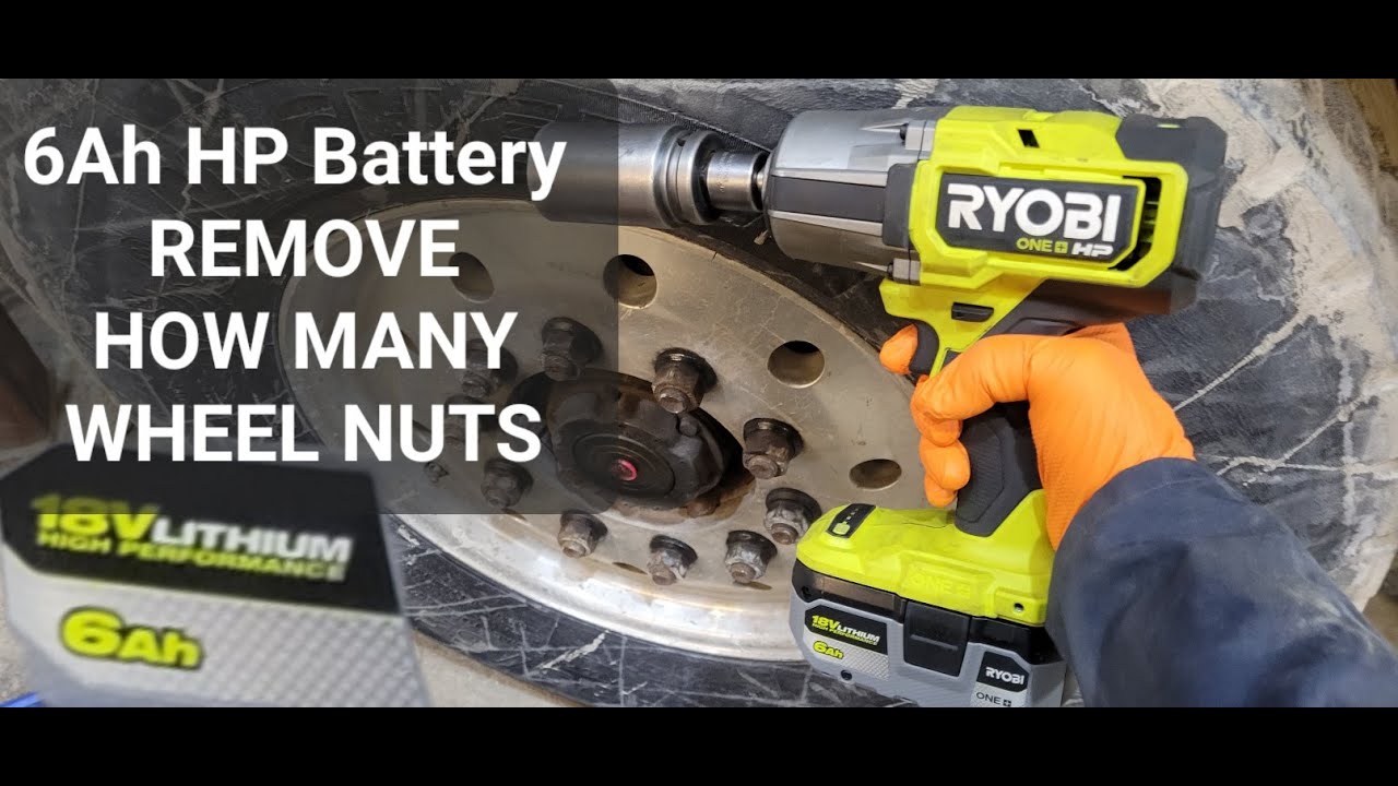 6ah battery can remove how many wheel nuts - YouTube