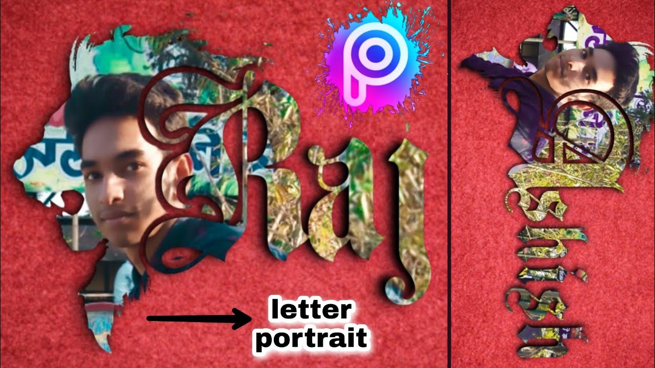 3D Letter Portrait || Name Logo || PicsArt Editing || Make Awesome ...